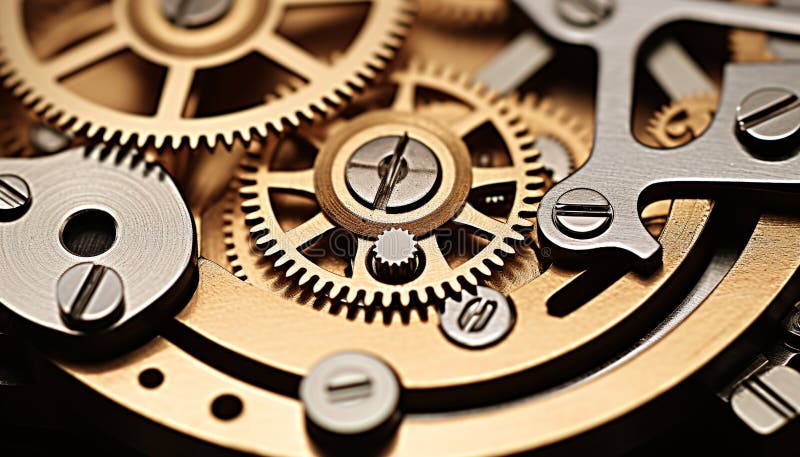 Clockworks Disassembling, Mechanic Restoring Accuracy Inside Antique ...