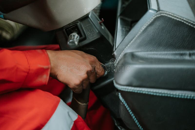 Mechanic Test the Machine of the Car Stock Image - Image of auto ...