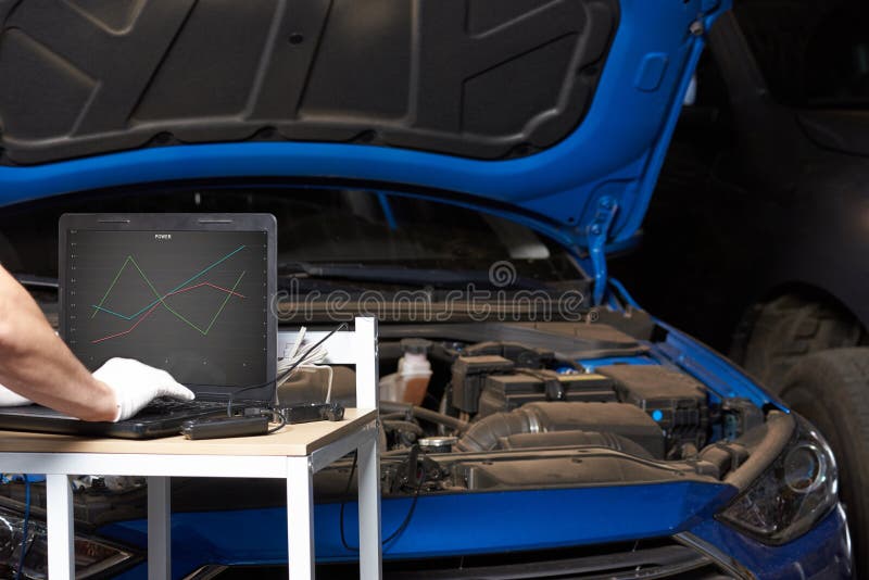 Mechanic Testing Car Engine Stock Image - Image of engine, mechanical ...