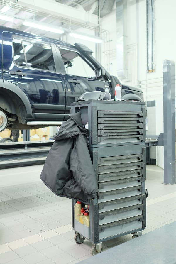 Mechanic tool box stock photo. Image of inspection, motor - 48210624