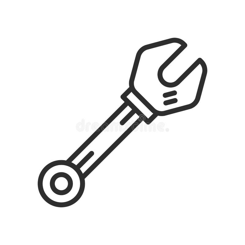 Mechanic Tool Icon Vector Sign and Symbol Isolated on White Back Stock ...