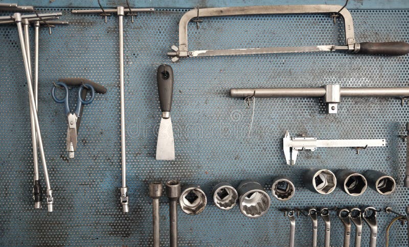 Mechanic tools bench stock image. Image of bench, equipment - 116799075