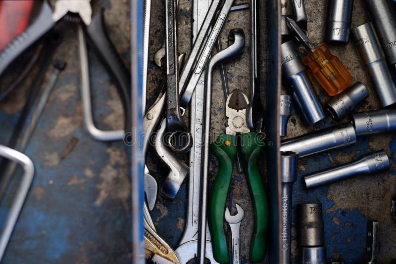 Mechanic Tools stock image. Image of tray, mechanist - 60383639