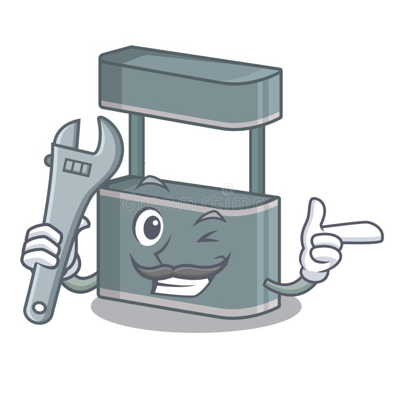 Mechanic Toy Trade Stand on a Mascot Stock Vector - Illustration of ...