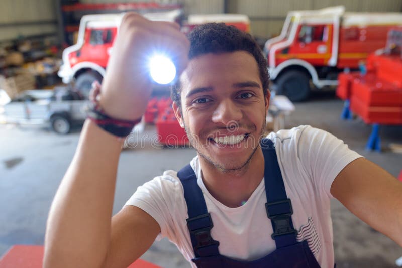 Mechanic Using Torch To Repair Car Stock Image - Image of light ...