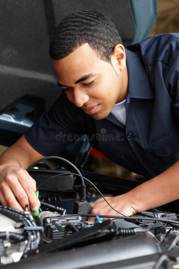 Mechanic at work stock image. Image of indoors, mechanic - 21042083