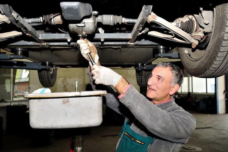 Mechanic at work. stock photo. Image of handymen, handy - 22417604