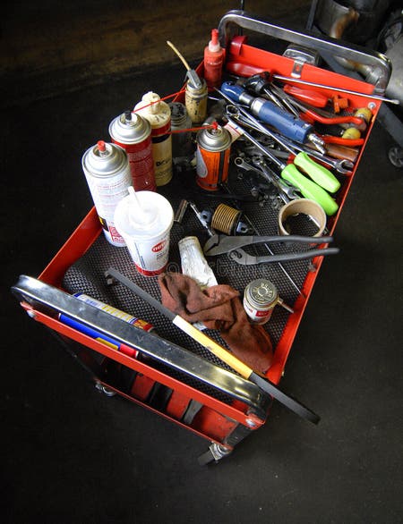Mechanic Work Cart stock photo. Image of shop, service - 1028018