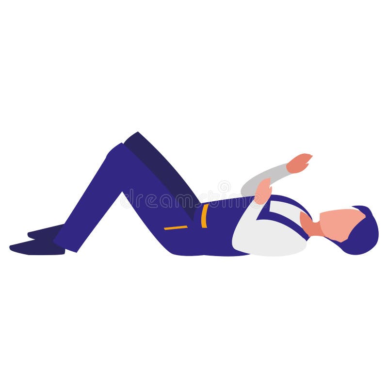 Mechanic Worker Lying Down Working Stock Vector - Illustration of ...