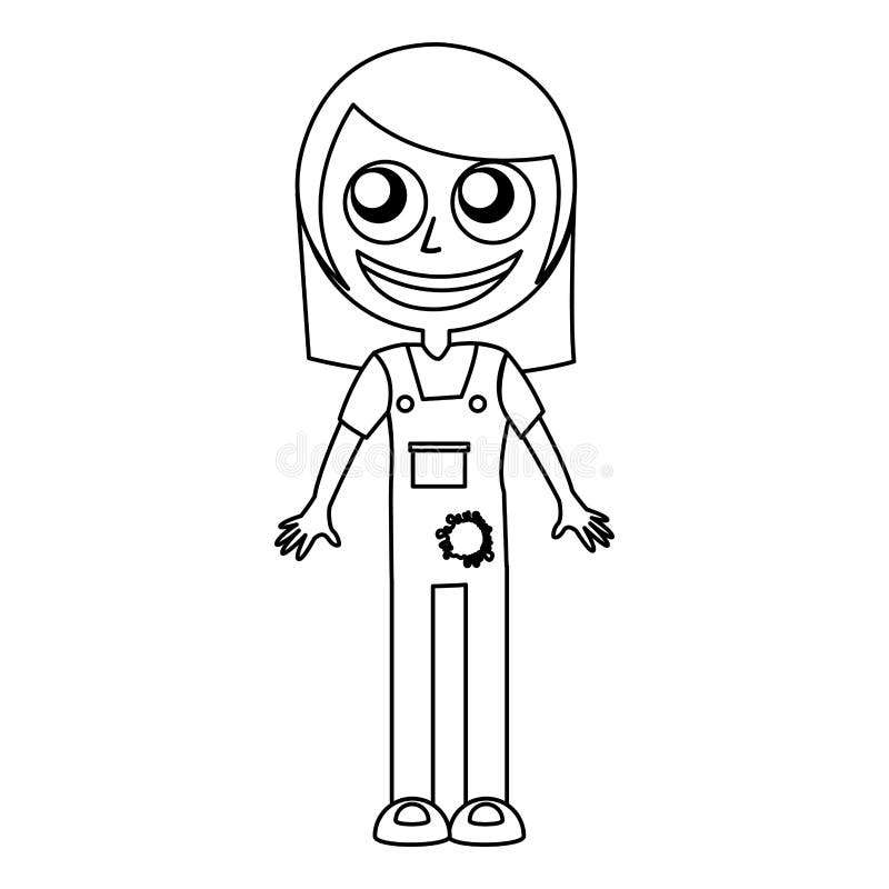 Mechanic Worker with Overalls Stock Vector - Illustration of ...