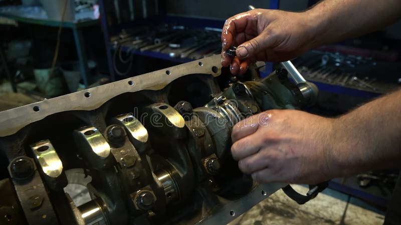 Mechanic Working on Car Engine Stock Footage - Video of wrench, dirty ...