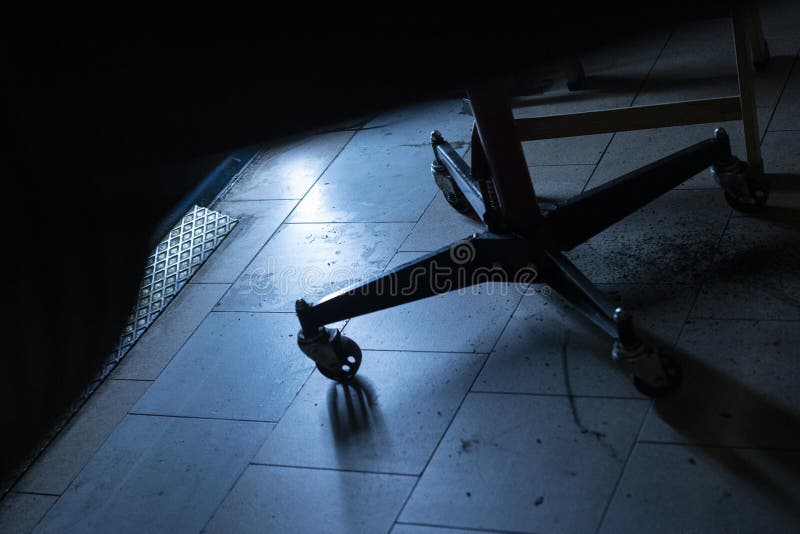 Mechanic workshop floor stock photo. Image of industrial - 260170414