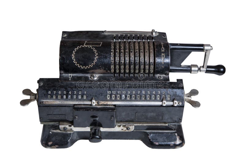 Mechanical adding machine stock photo. Image of retro - 42327626