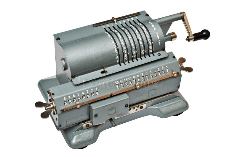 The Mechanical Ancient Arithmometer Stock Image - Image of ancient ...