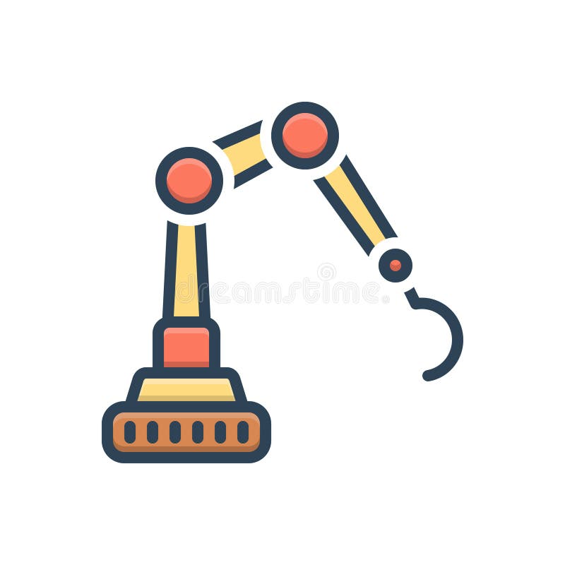 Color Illustration Icon for Mechanical Arm, Mechanical and Industrial ...
