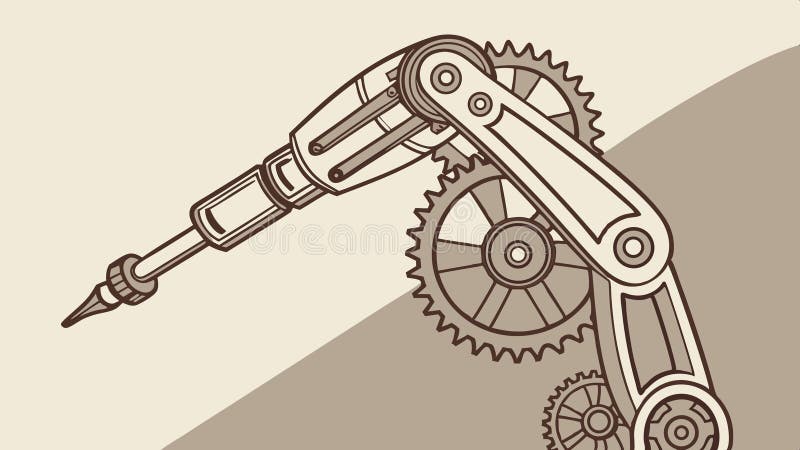 Mechanical Arm with Piston, Engineering and Robotics Vector Design ...
