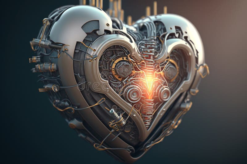 Mechanical Artificial Heart Generative AI Stock Illustration ...