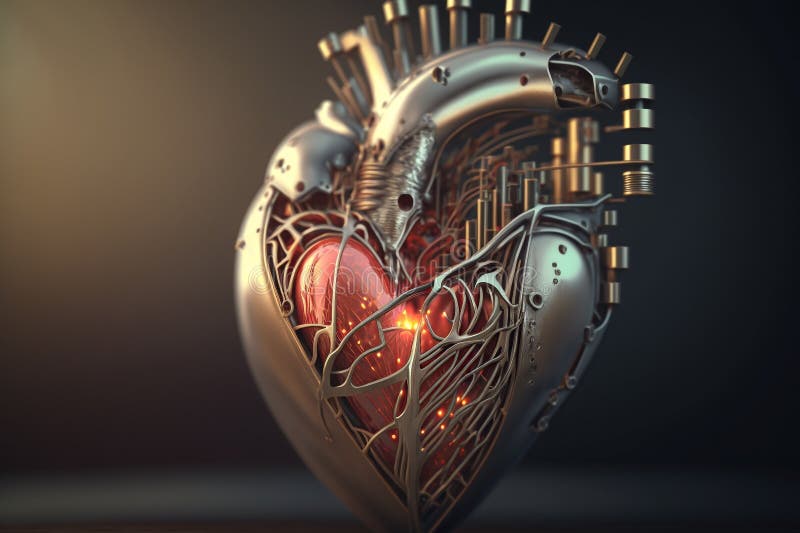 Mechanical Artificial Heart Generative AI Stock Illustration ...