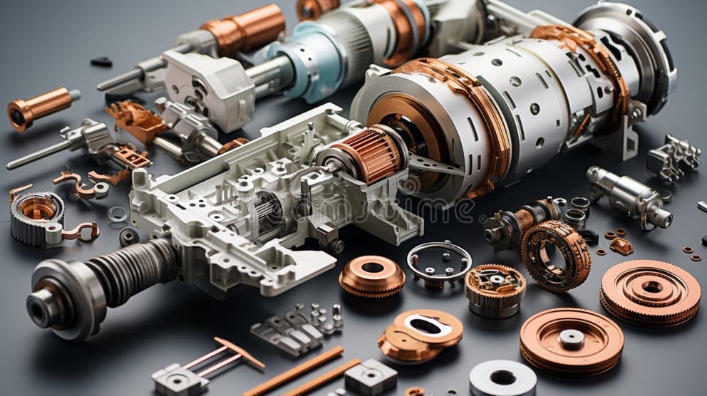 Mechanical Assemblies stock illustration. Illustration of detailed ...