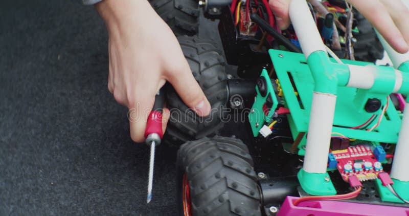 Mechanical Assembly of a Small Robot on Wheels Using a Screwdriver ...