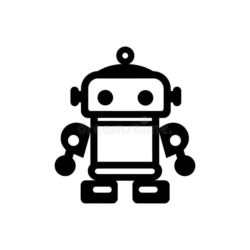 Mechanical automaton icon stock vector. Illustration of technological ...