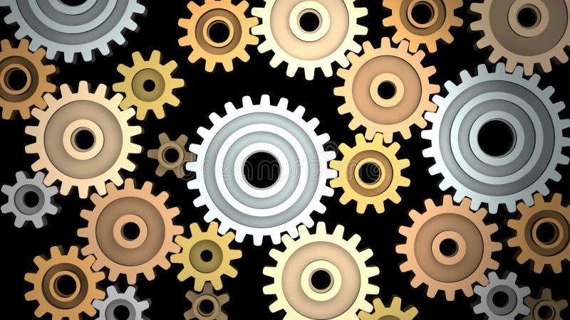 Mechanical Background of Spinning Gears Stock Footage - Video of loop ...