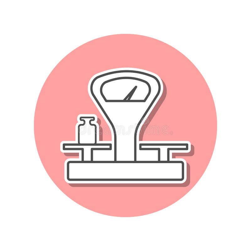 Mechanical Balance with Load Sticker Icon. Simple Thin Line, Outline ...