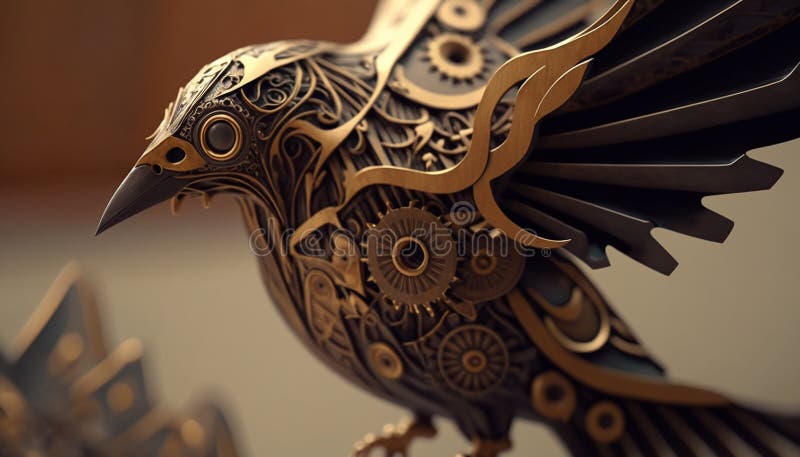 A mechanical bird kinetic stock illustration. Illustration of accessory ...