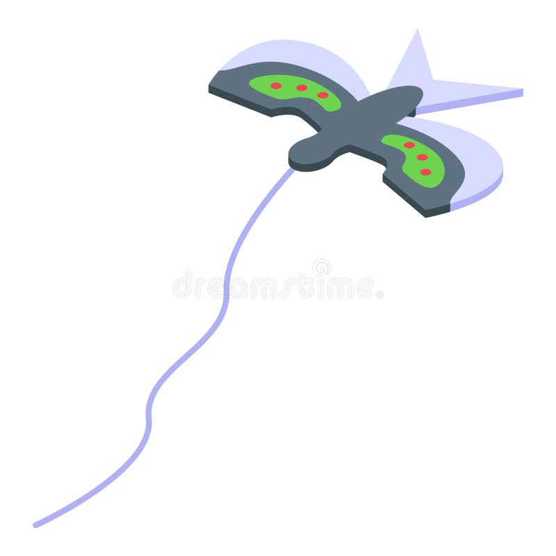 Mechanical Bird Kite Flying in the Air on a String Stock Illustration ...