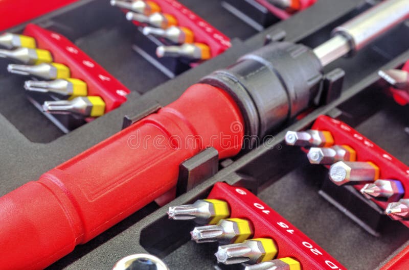 Mechanical bit tool set stock photo. Image of metal, steel - 86974416