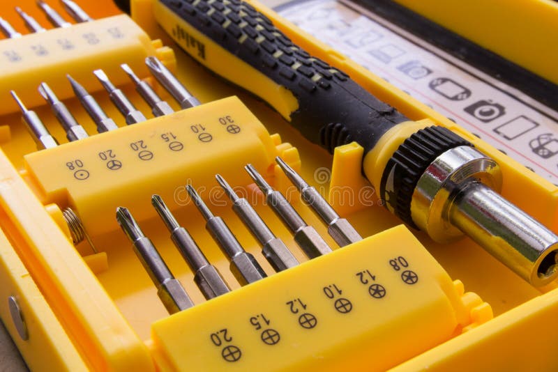 Mechanical bit tool set stock image. Image of handy - 101987159