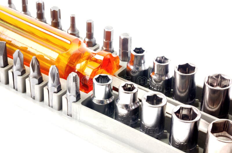 Mechanical bit tool set stock image. Image of closeup - 39254795