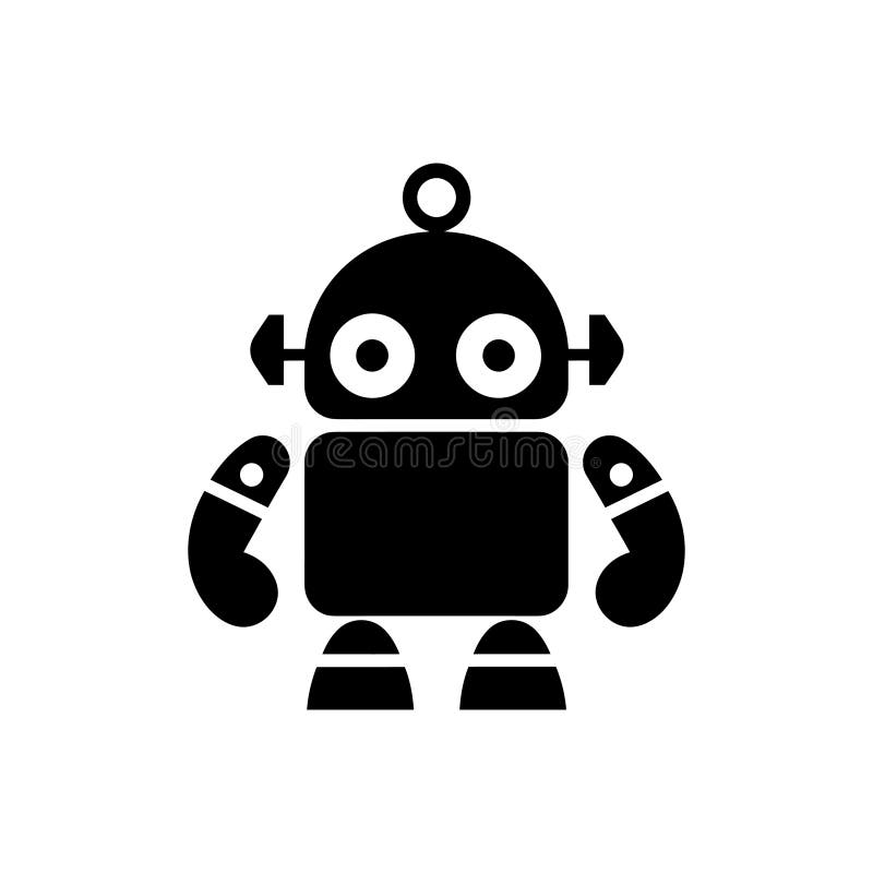 Mechanical bot icon stock vector. Illustration of vector - 303391453