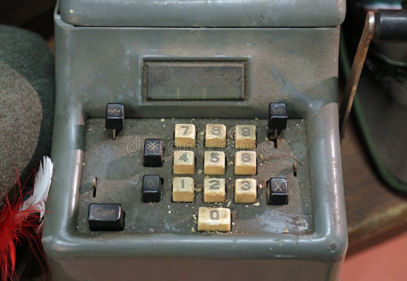 Mechanical Calculator Manual with Worn Keys Stock Image - Image of ...