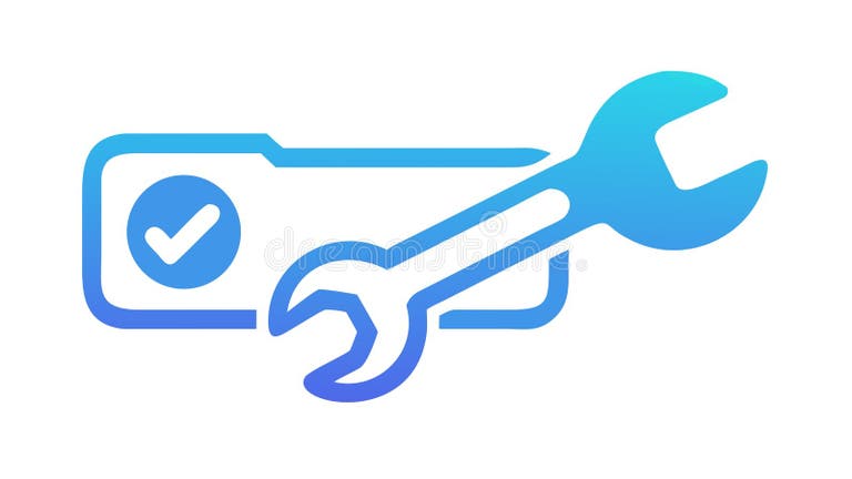 Mechanical Check and System Optimization Icon, Vector Design Generative ...