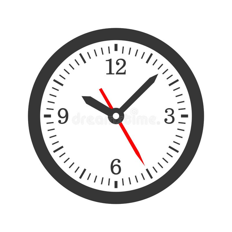 Mechanical Circle Clock Dial Set. Vector Stock Vector - Illustration of ...