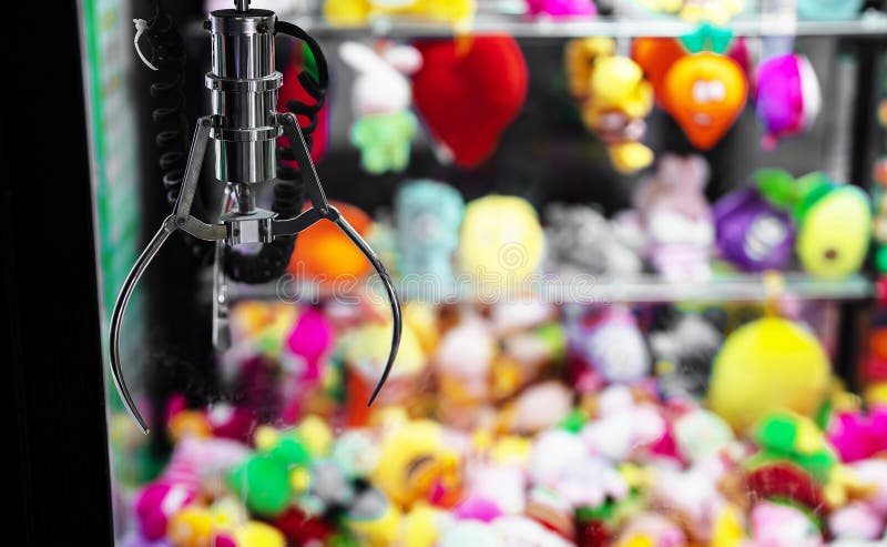 Mechanical Claw Game Machine. Stock Image - Image of arcade, metal ...