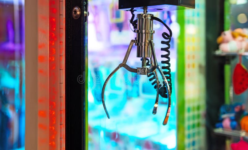 Mechanical Claw Game Machine. Stock Image - Image of compute, mechanism ...
