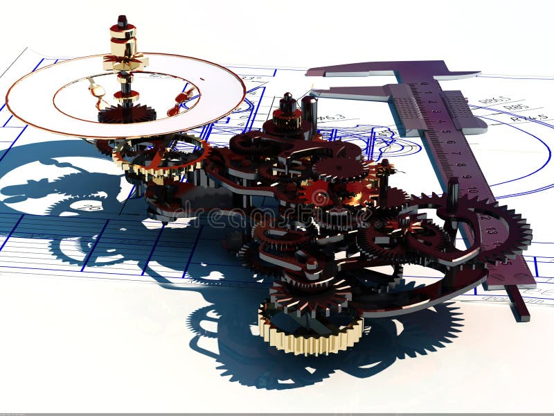 Mechanical clock stock photo. Image of retro, mechanism - 10253810