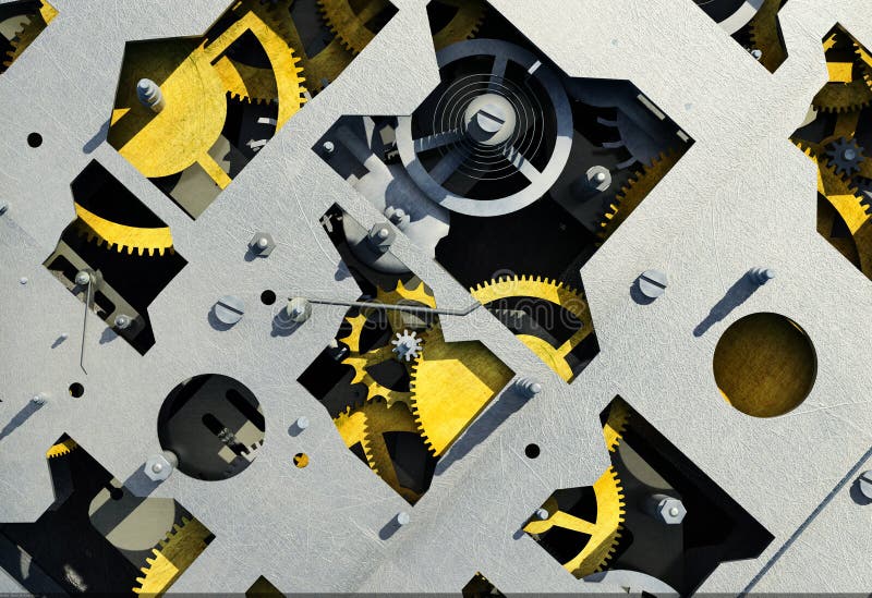 Mechanical clock stock photo. Image of retro, mechanism - 10253810