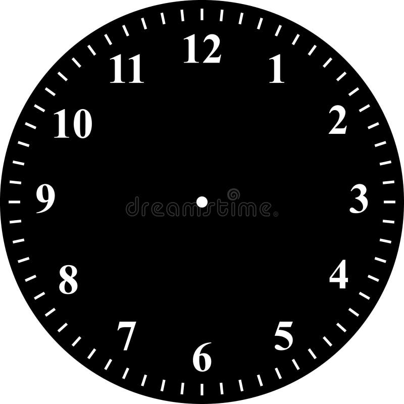 Mechanical Clock Faces with Arabic Numerals, Bezel. Blank Measuring ...