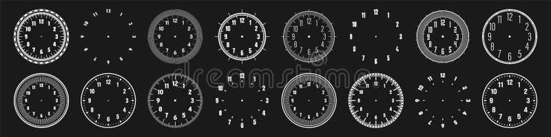 Mechanical Clock Faces with Arabic Numerals, Bezel. White Watch Dial ...
