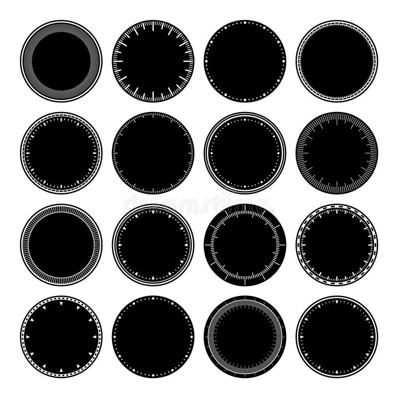 Mechanical Clock Faces, Bezel. Watch Dial with Minute and Hour Marks ...