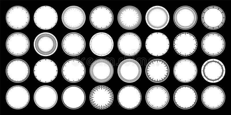 Mechanical Clock Faces, Bezel. Watch Dial with Minute and Hour Marks ...