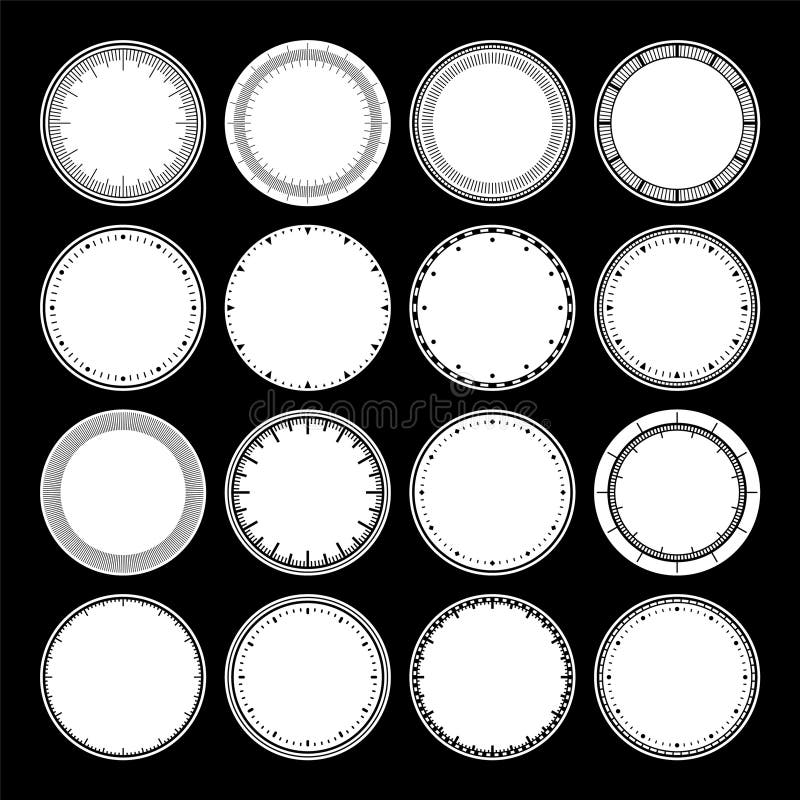 Mechanical Clock Faces with Arabic Numerals, Bezel. White Watch Dial with Minute, Hour Marks and ...