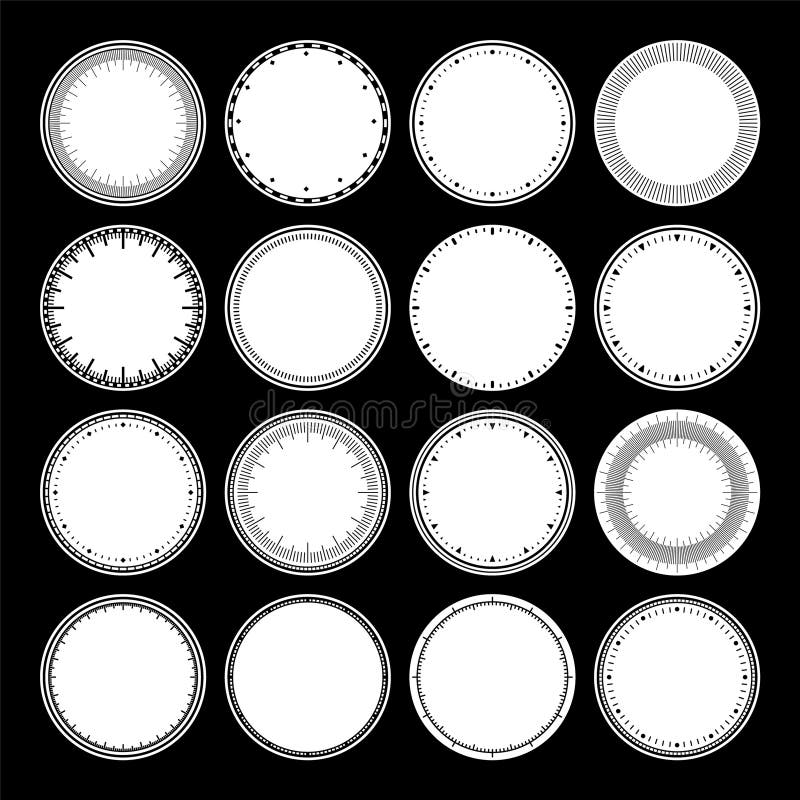 Mechanical Clock Faces, Bezel. Watch Dial with Minute and Hour Marks ...