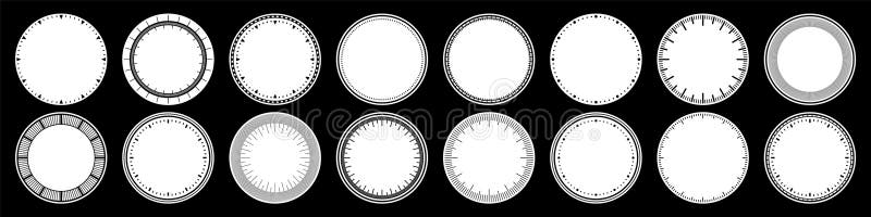 Mechanical Clock Faces, Bezel. Watch Dial with Minute and Hour Marks ...