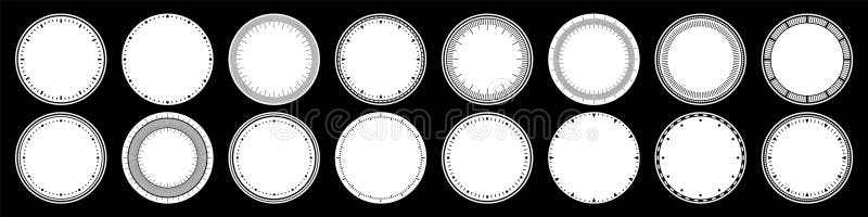 Mechanical Clock Faces, Bezel. Watch Dial with Minute and Hour Marks ...