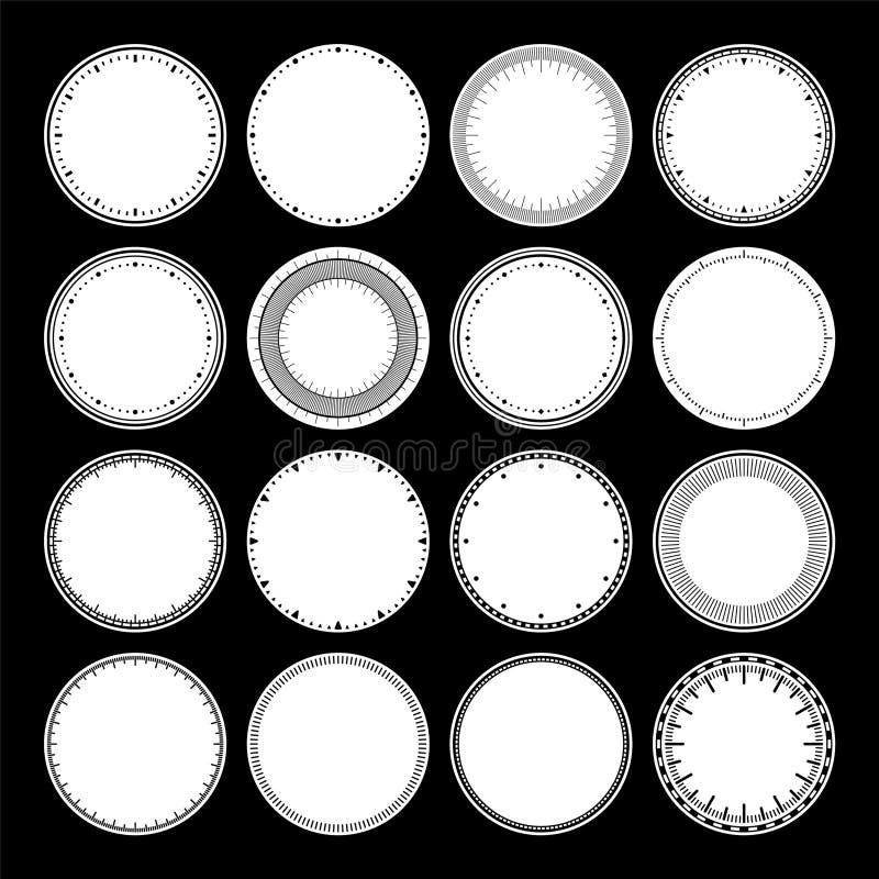 Mechanical Clock Faces, Bezel. Watch Dial with Minute and Hour Marks ...