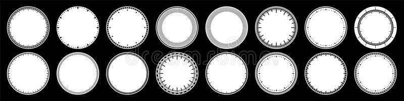 Mechanical Clock Faces, Bezel. Watch Dial with Minute and Hour Marks ...